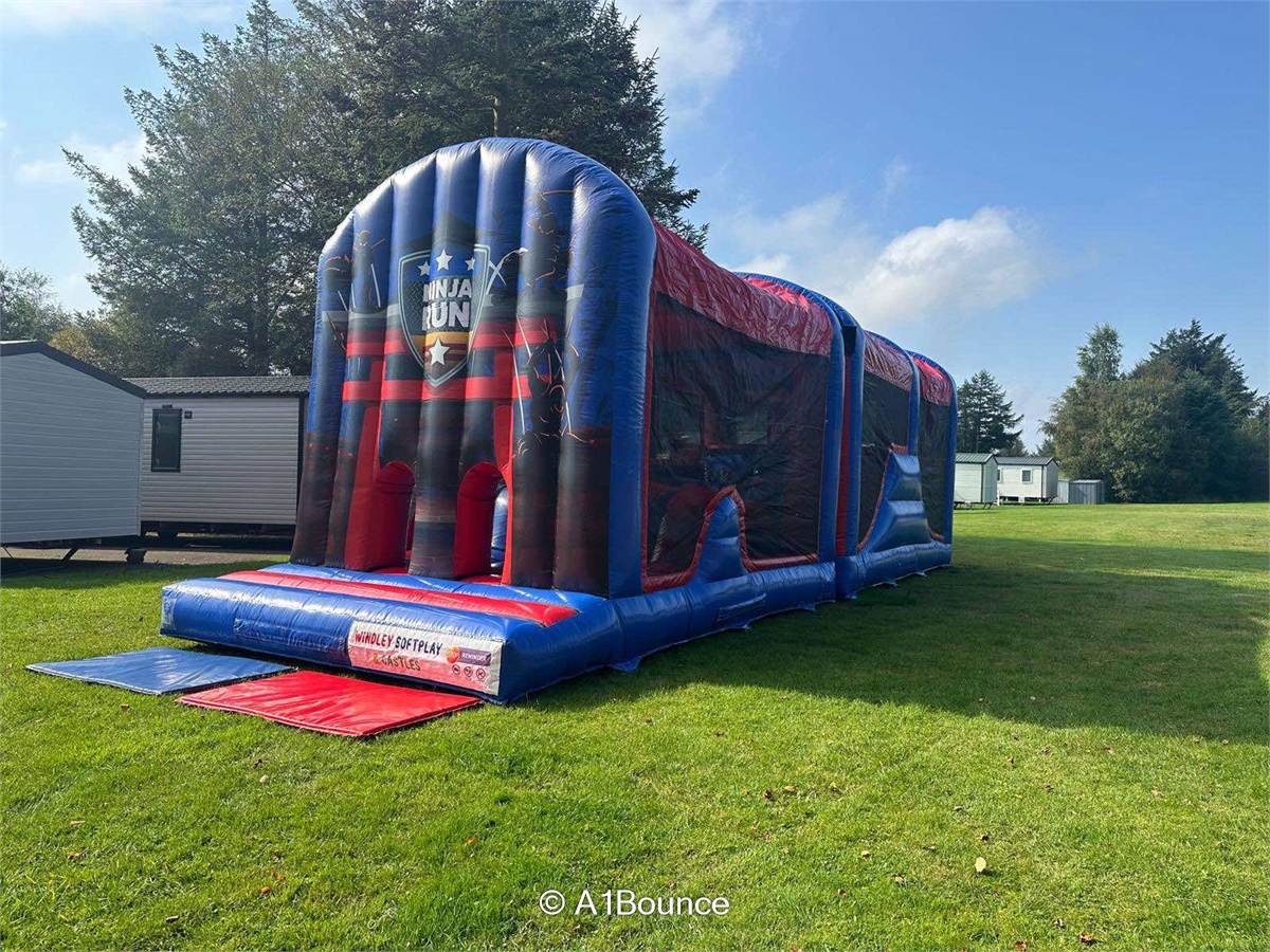 45ft Ninja Warrior All Age Assault Course - Bouncy Castle, Soft Play and Inflatable Hire in ...
