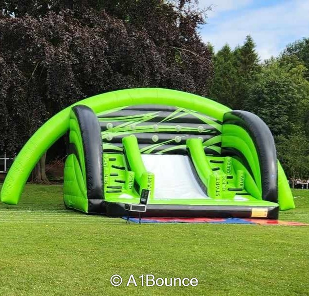 36ft x 16ft Double Slide Race - with Reaction Lights - Bouncy Castle ...